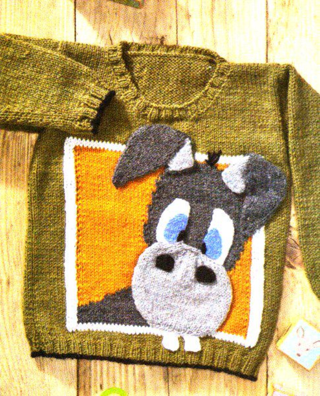 Kids Donkey Motif Round Neck Sweater Jumper 21"- 29" 1 - 3 Yrs ~ DK 8 ...