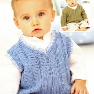 Rib Slipover Tank Top V Neck Sweater Contrast Colour Boys Girls 16 -26 ...