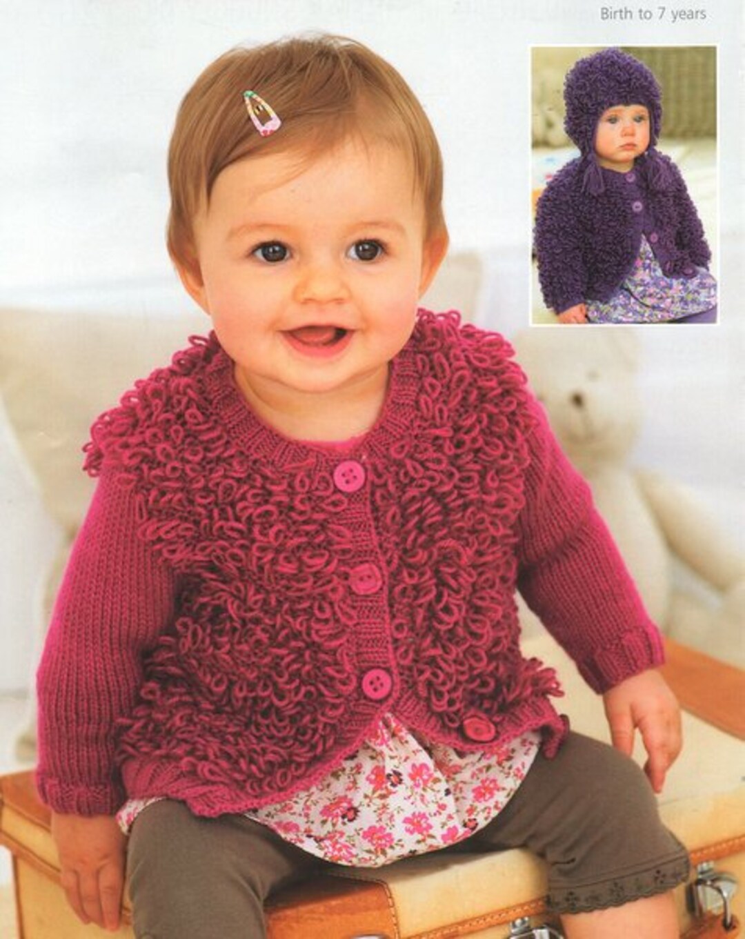 All Over Loopy Jacket or With Stocking Stitch Sleeves & Loopy Helmet 16 ...