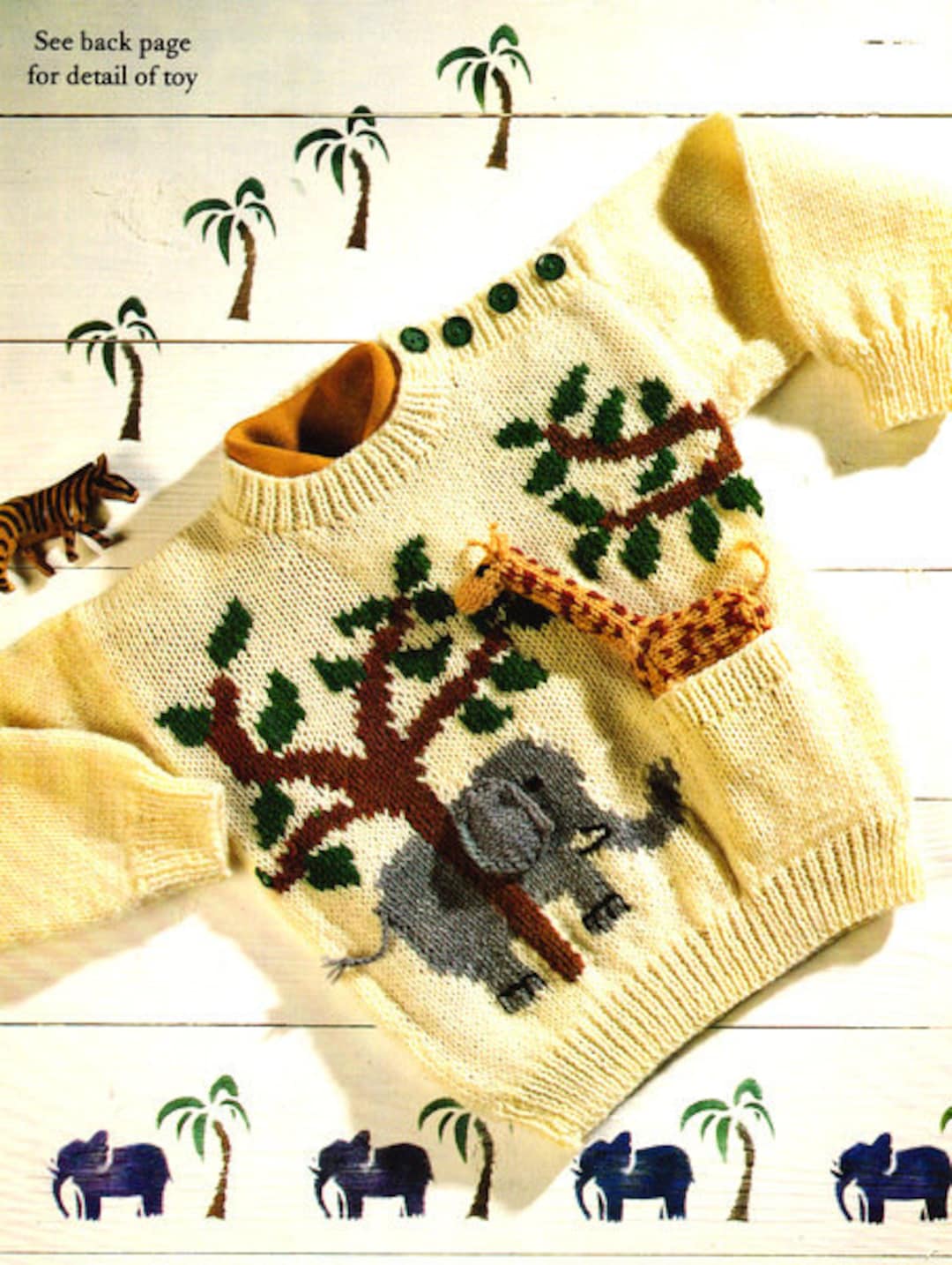 Sweater Baby Children Knitting Pattern Jungle Animal Sweater Giraffe ...