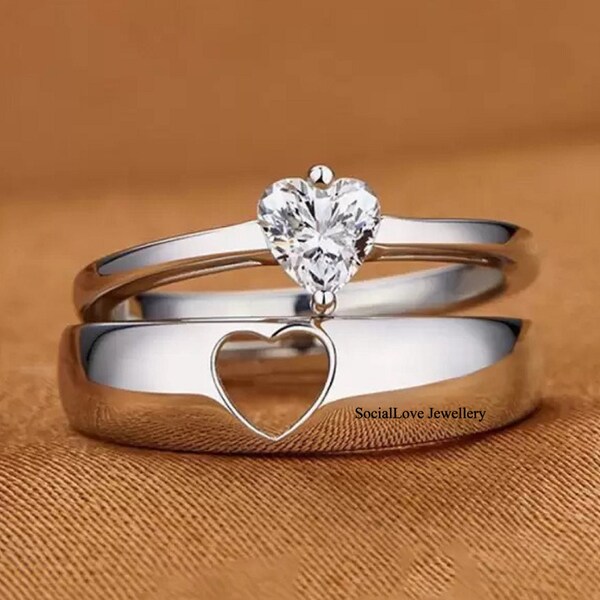 His and Her Promise Rings - Etsy