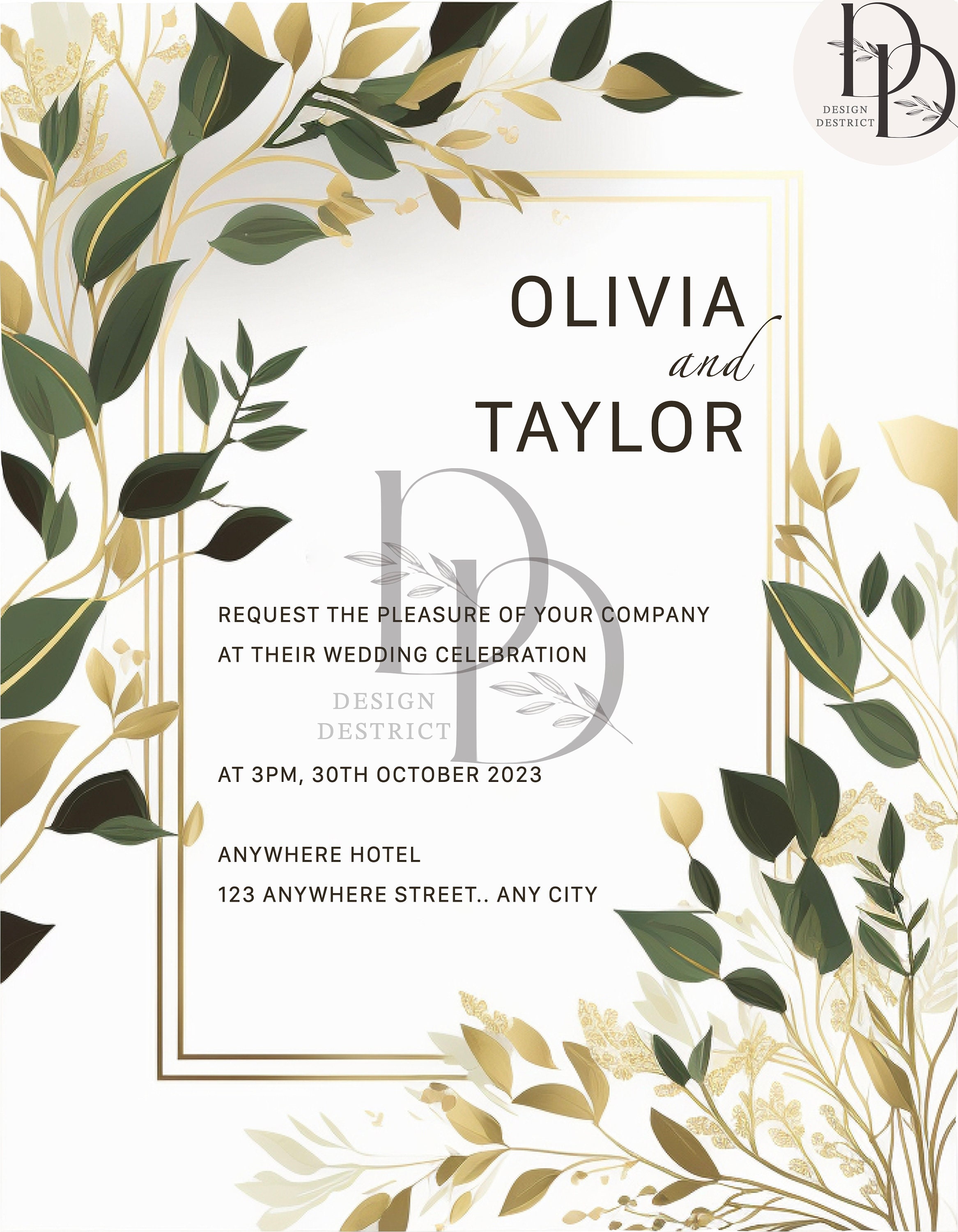 Digital Wedding Invitation Cards - Etsy