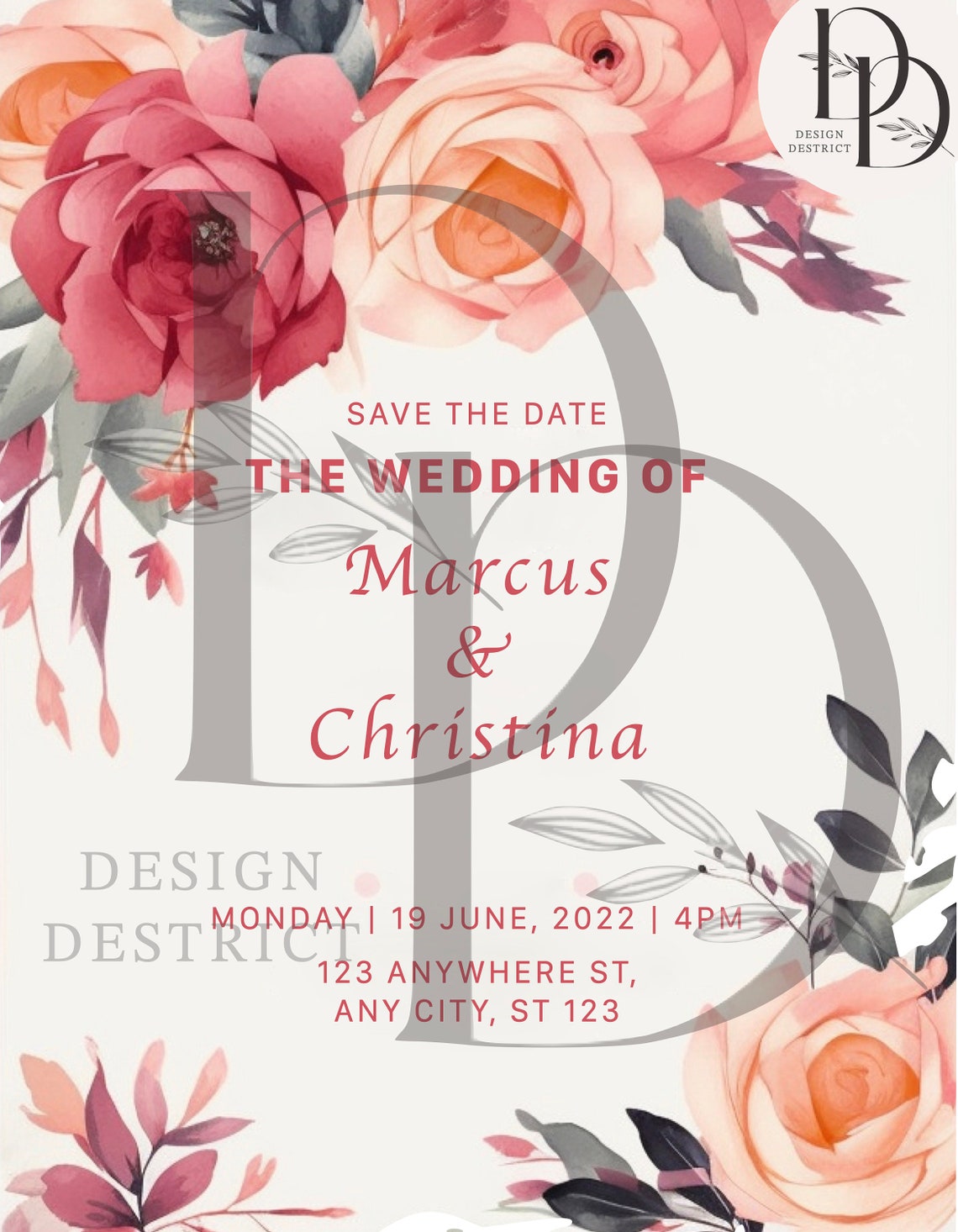 Digital Wedding Invitation Cards - Etsy