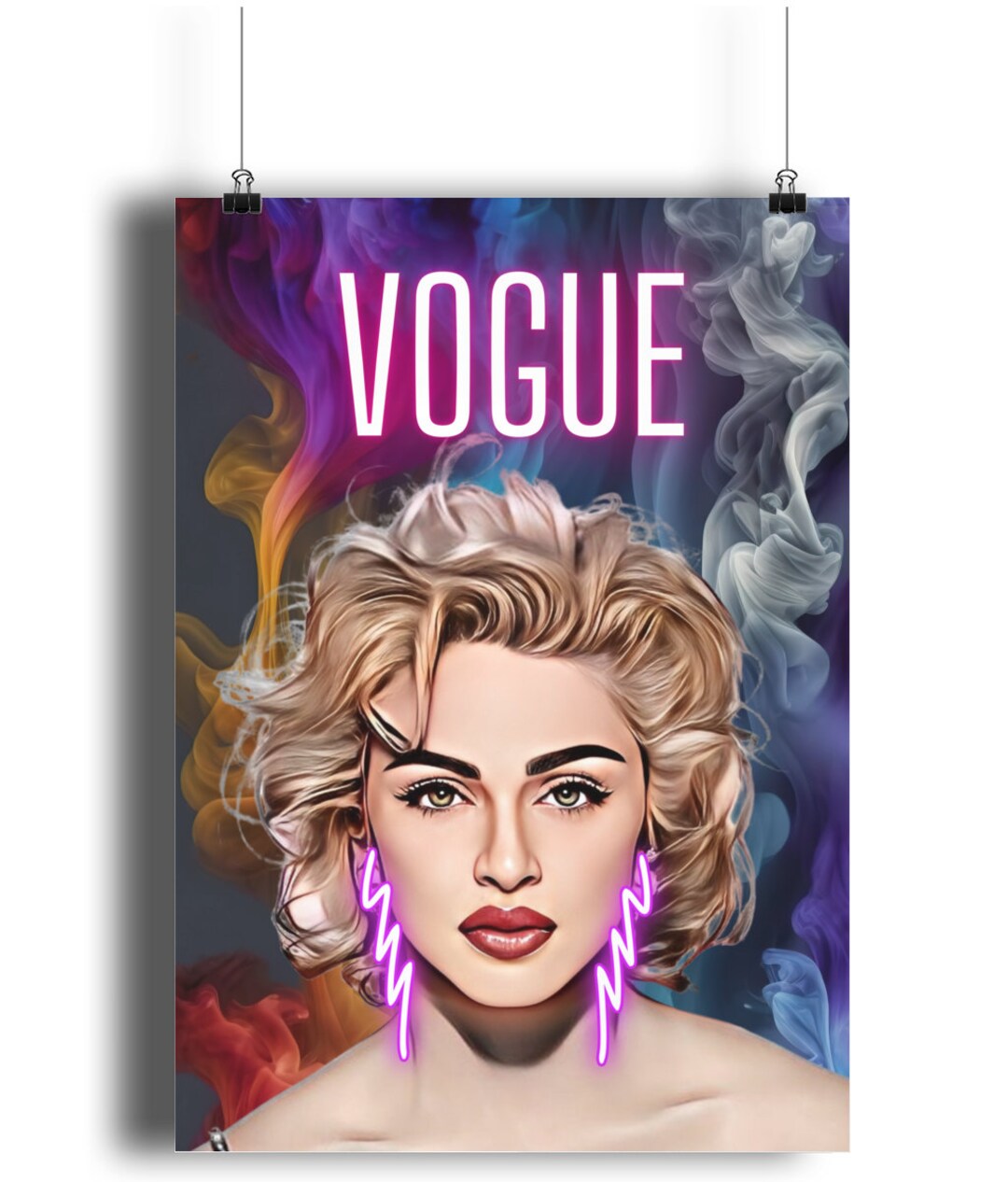 Madonna Vogue Neon Original Art Work Music Artist Print A3 - Etsy