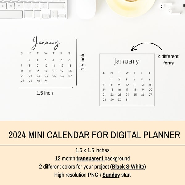 Mini Calendar - Etsy