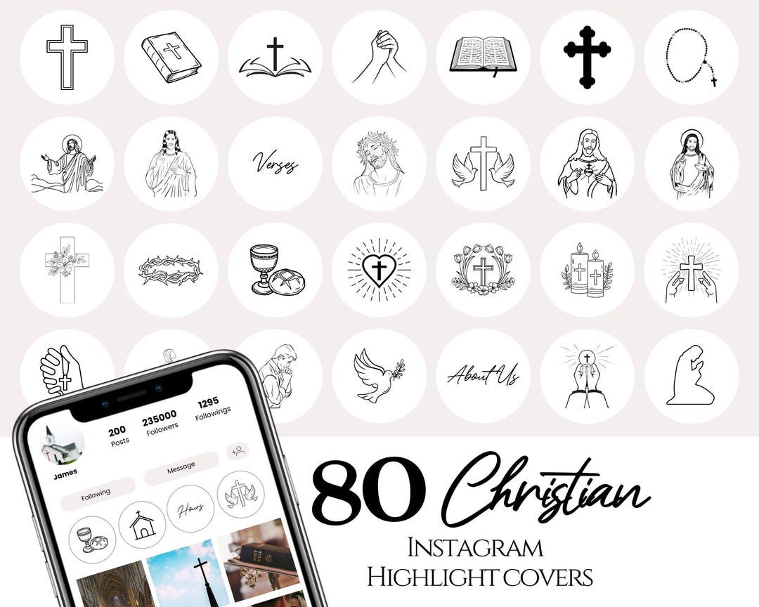 80 Christian Instagram Highlight Covers, White Christianity Instagram ...