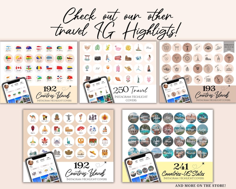 50 Italy Travel Instagram Highlight Covers, Travel IG Highlight Icons ...