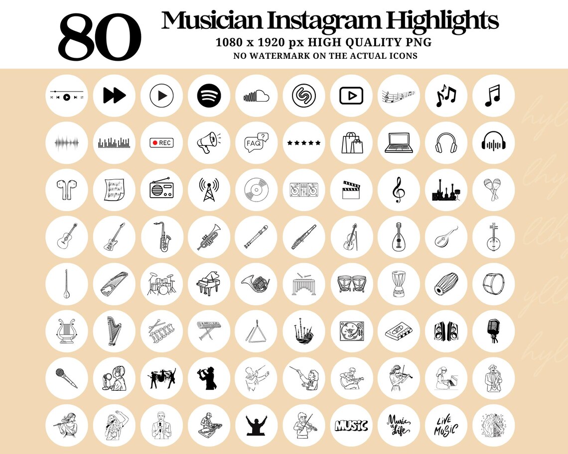 Music Instagram Highlight Covers Musician Instagram Icons Music Icons ...
