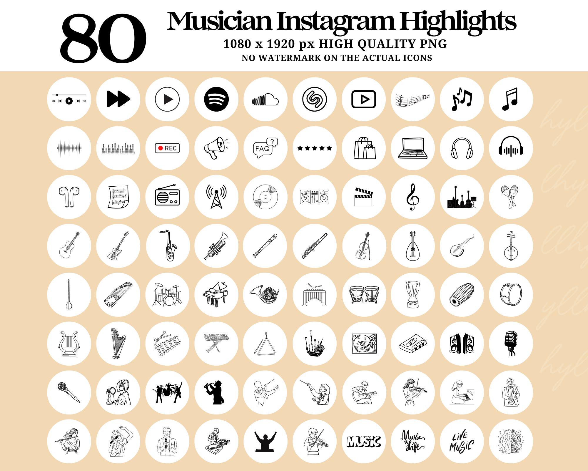 Music Instagram Highlight Covers Musician Instagram Icons Music Icons ...