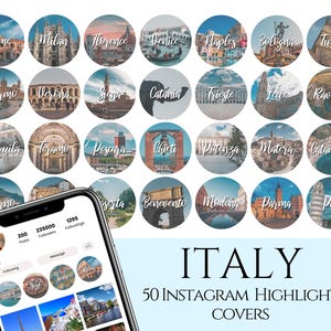 50 Italy Travel Instagram Highlight Covers, Travel IG Highlight Icons ...