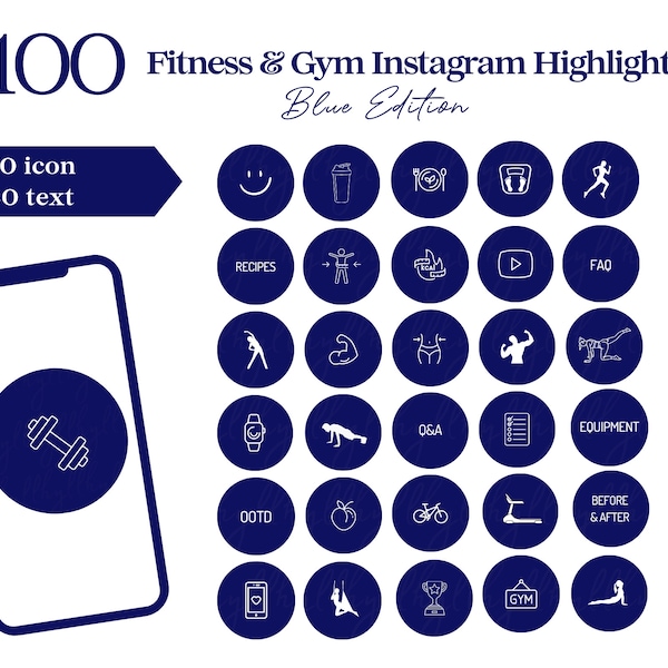 Blue Instagram Icons - Etsy