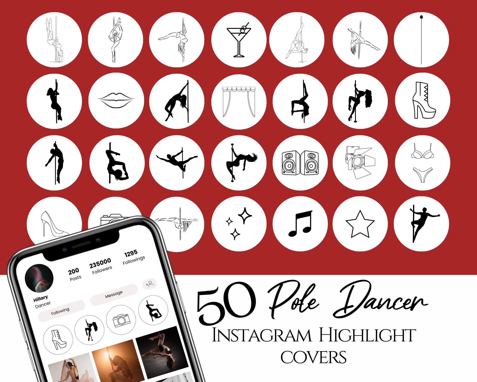 50 Pole Dance Instagram Highlight Covers Dancer Icons for Instagram ...