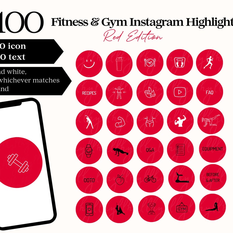 Red Instagram Highlights - Etsy