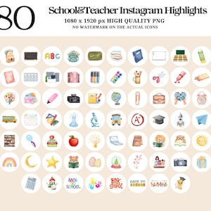 School Instagram Highlight Covers, Teacher Instagram Icons, School ...