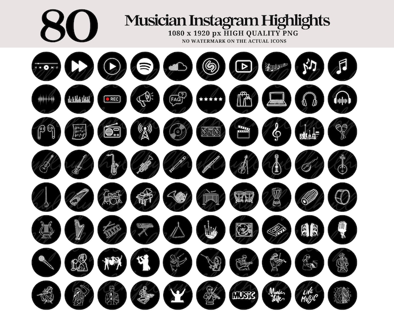 Music Instagram Highlight Covers Musician Instagram Icons Music Icons ...