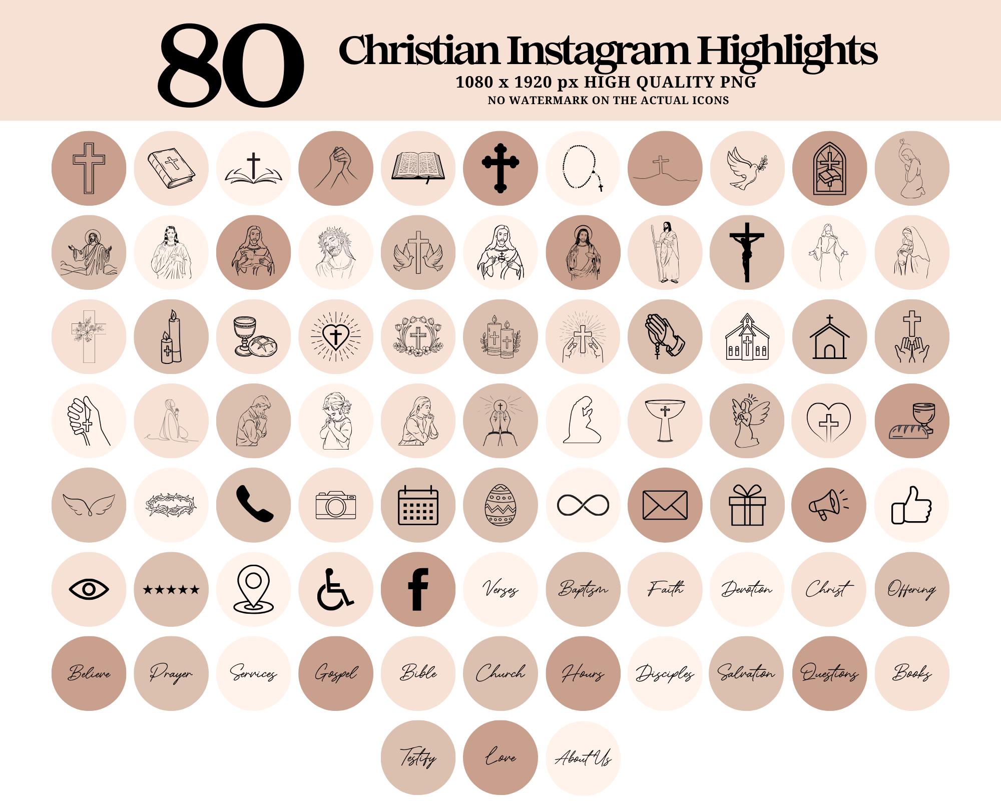 80 Christian Instagram Highlight Covers, Natural Christianity Instagram ...