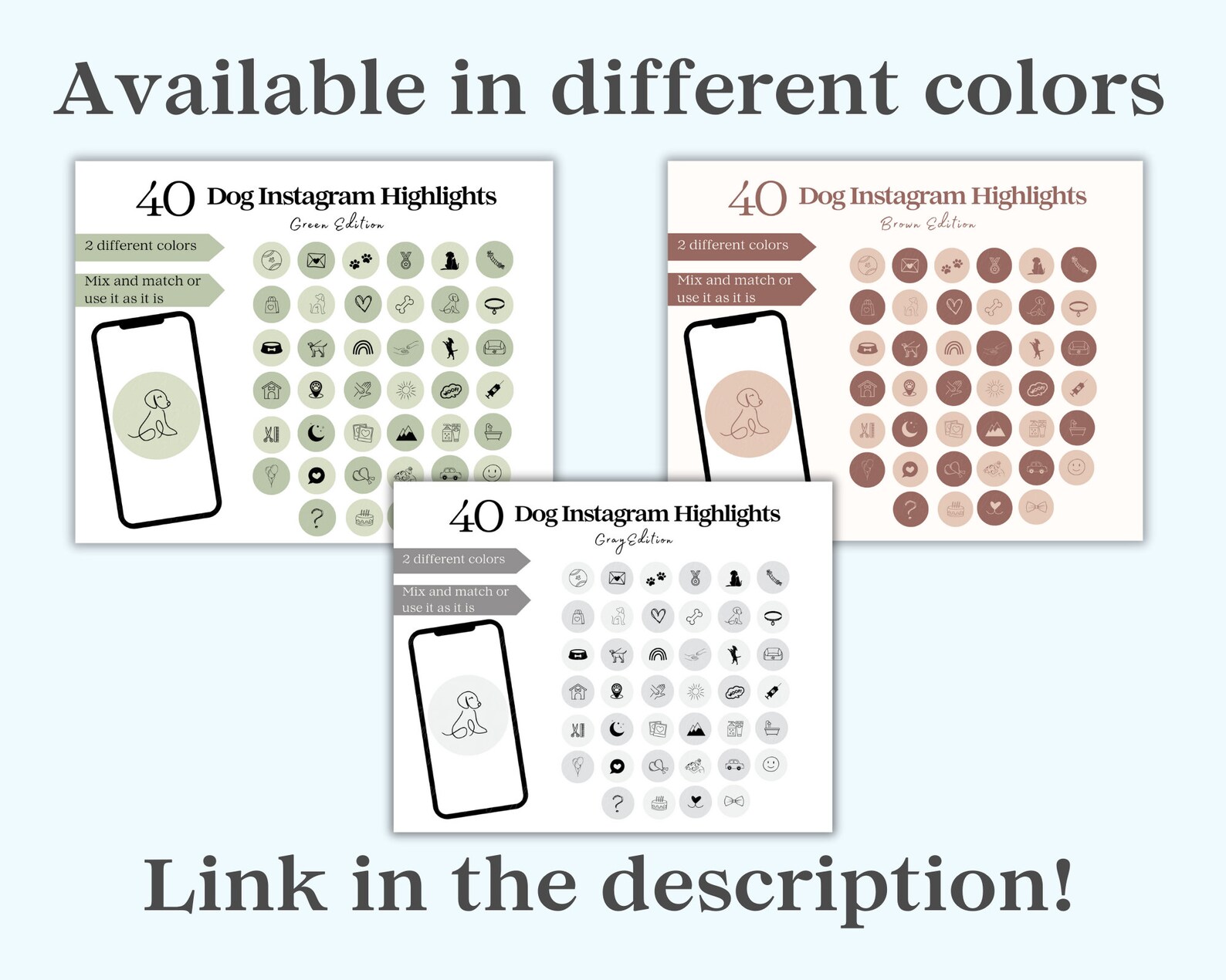 40 Dog Instagram Highlight Cover Blue, Daily Pets Cover Icons Animal ...