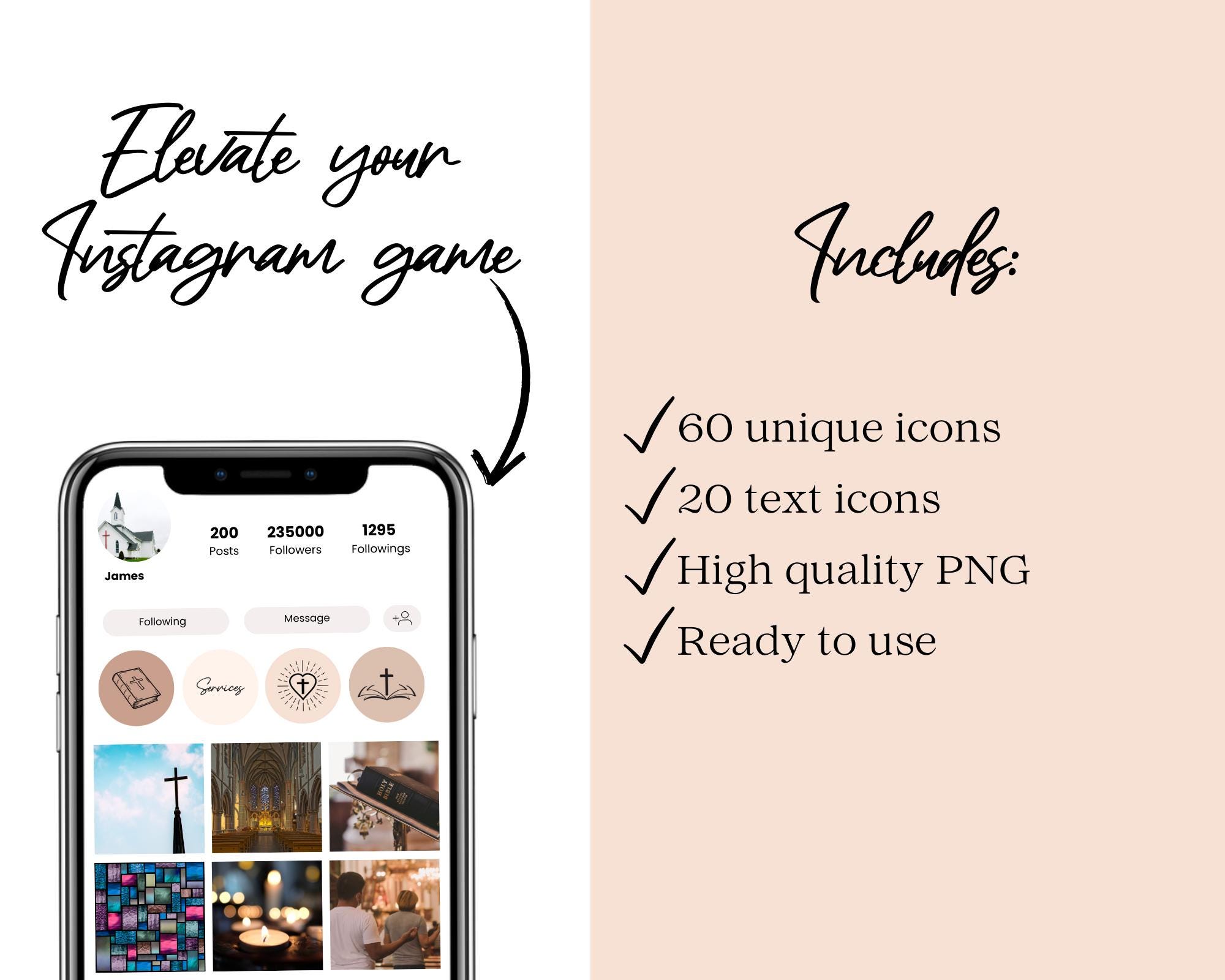80 Christian Instagram Highlight Covers, Natural Christianity Instagram ...