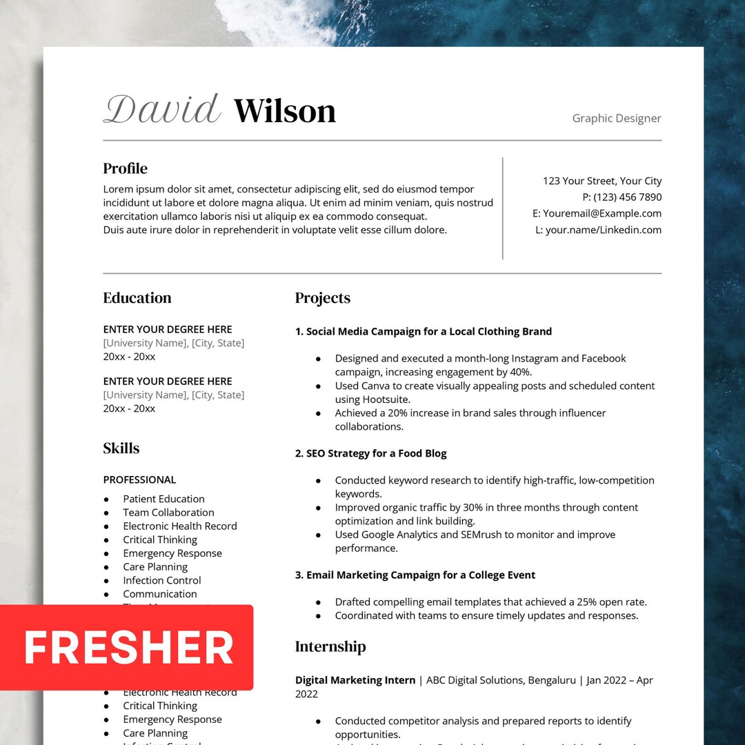 2025 Fresher Google Docs Resume Template Best ATS Friendly Resume ...