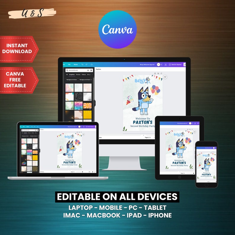 Trending Welcome Sign Editable Template Kids Birthday Canva 2023 ...