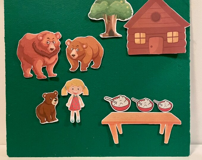 Goldilocks and the Three Bears Felt Pieces for Circle Time, Group Time ...