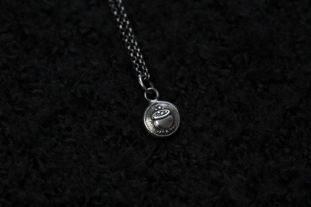 Sterling Silver Cauldron Pendant - Etsy