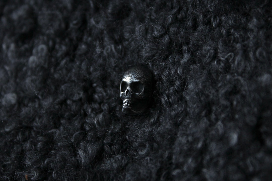 Silver Skull Pin Badge - Etsy
