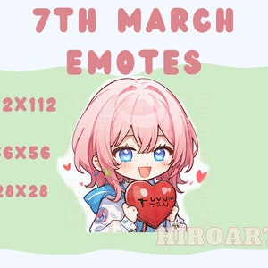 March 7th Emotes - Etsy