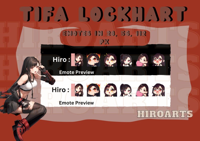 Final Fantasy 7 Remake Tifa Lockhart Emotes Package Final - Etsy