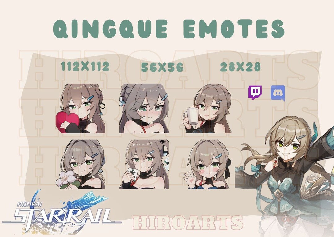 Honkai Star Rail Qingque Emote Package Honkai Star Rail - Etsy