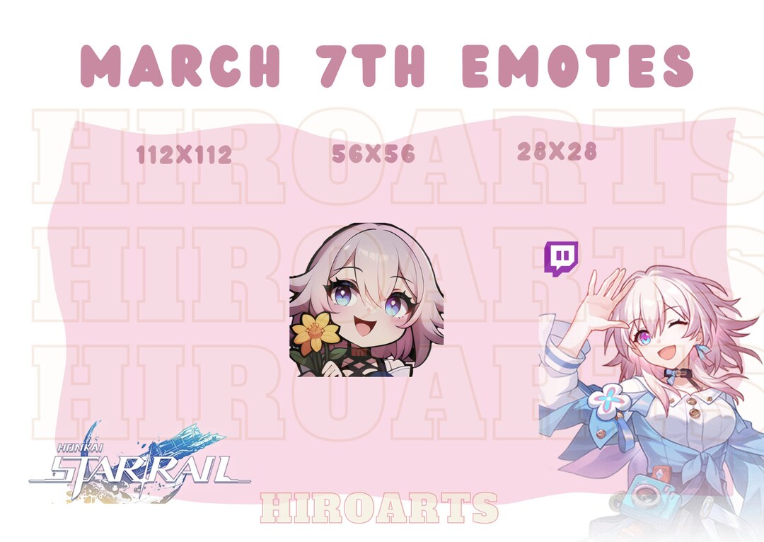 Honkai Star Rail March 7th Flower Emotes Honkai Star Rail - Etsy