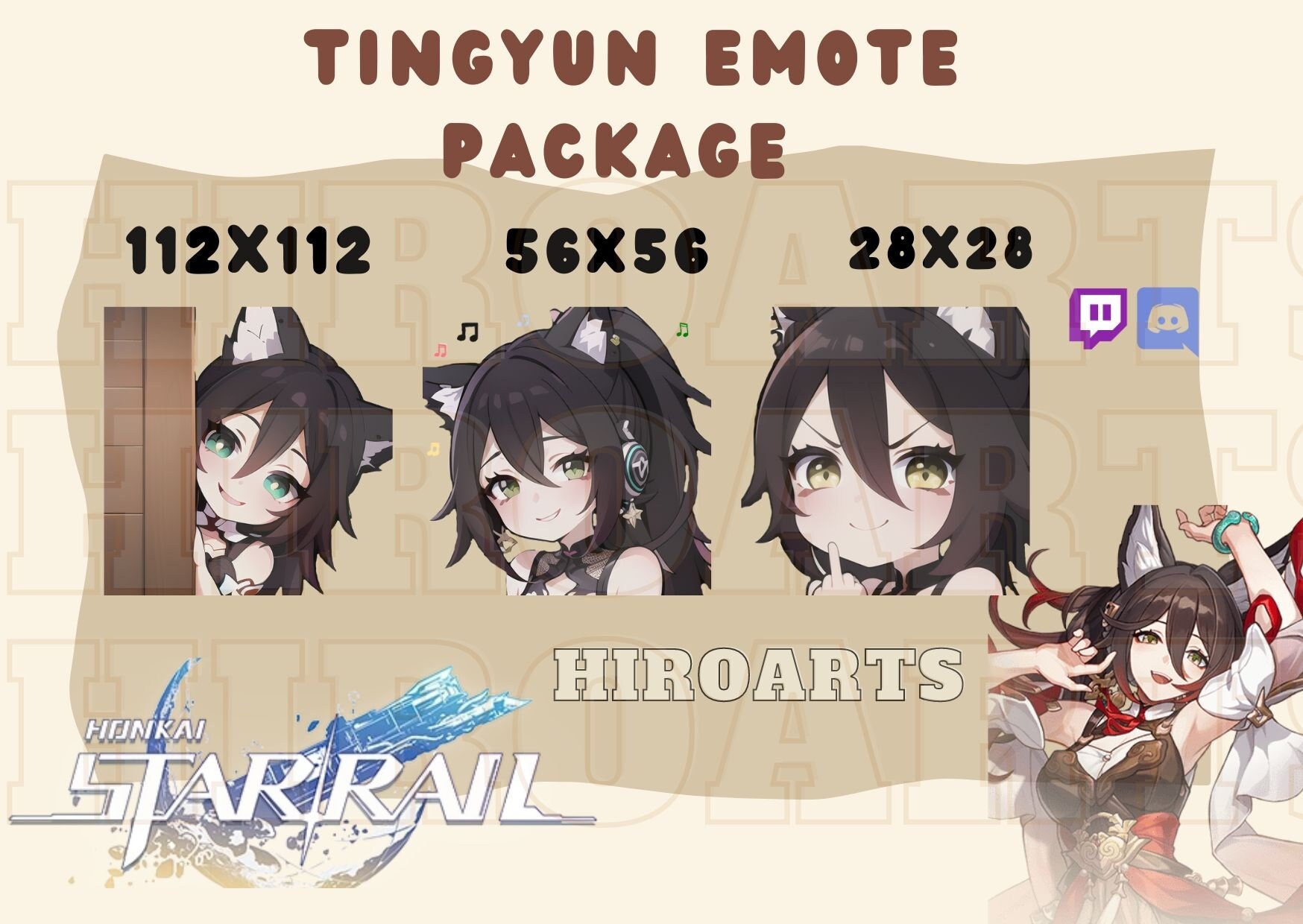 Honkai Star Rail Tingyun 3 Emotes Package Honkai Star Rail - Etsy New ...