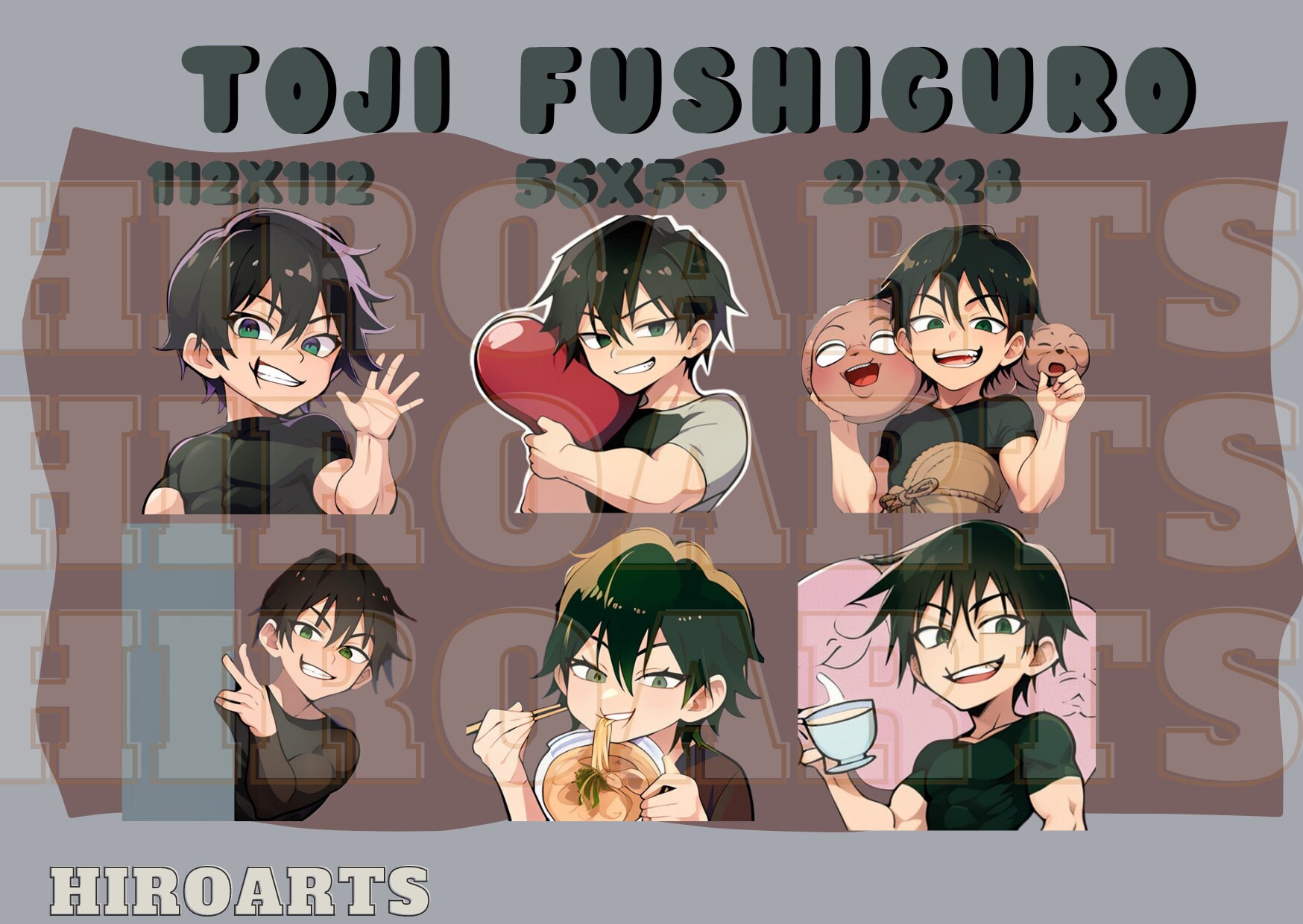 Toji Fushiguro Emotes Package Toji Fushiguro Emotes Toji - Etsy UK