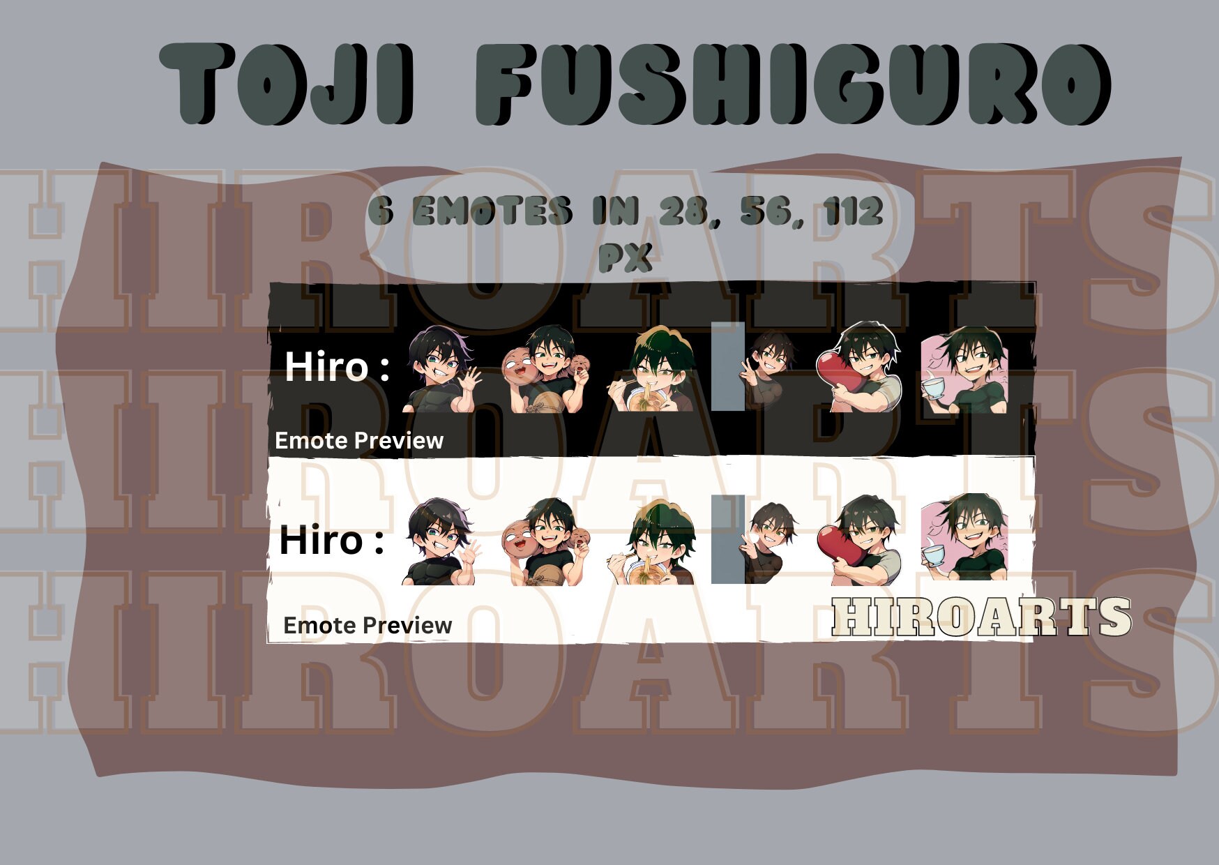 Toji Fushiguro Emotes Package Toji Fushiguro Emotes Toji - Etsy UK