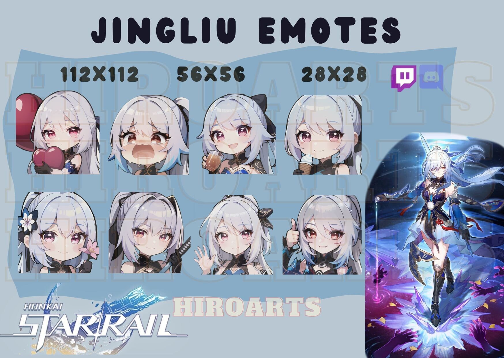 Honkai Star Rail Jingliu Emote Package Honkai Star Rail - Etsy Denmark