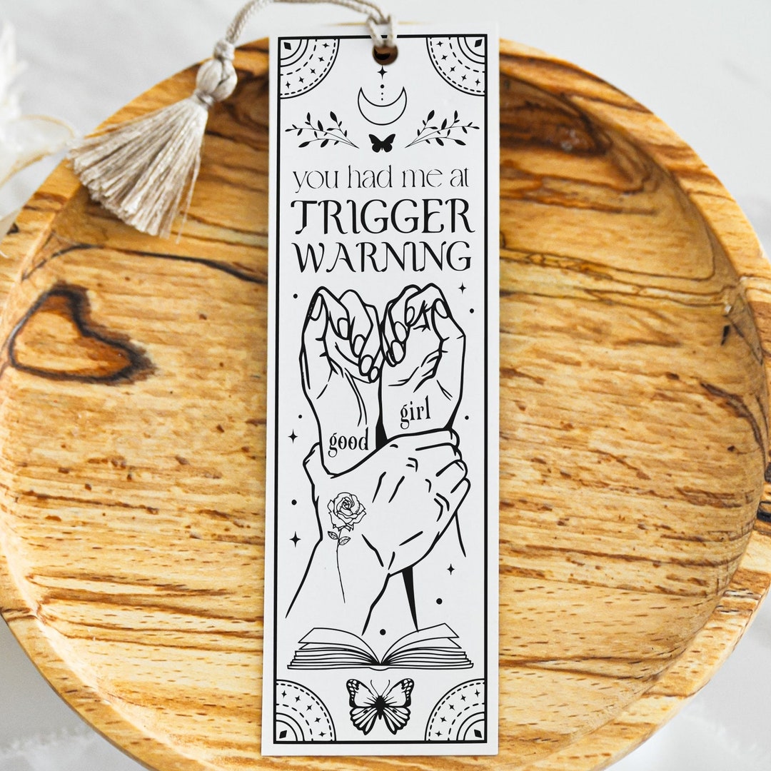 Smut Book Reader Bookmark SVG, Trigger Warning, Good Girl Dark Romance ...