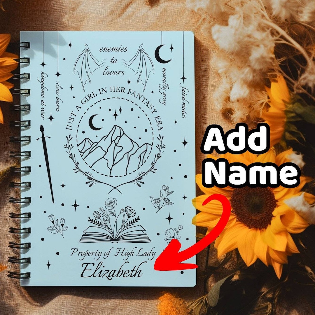 Personalized Name in My Fantasy Era Romantasy Girlie Blue Spiral ...