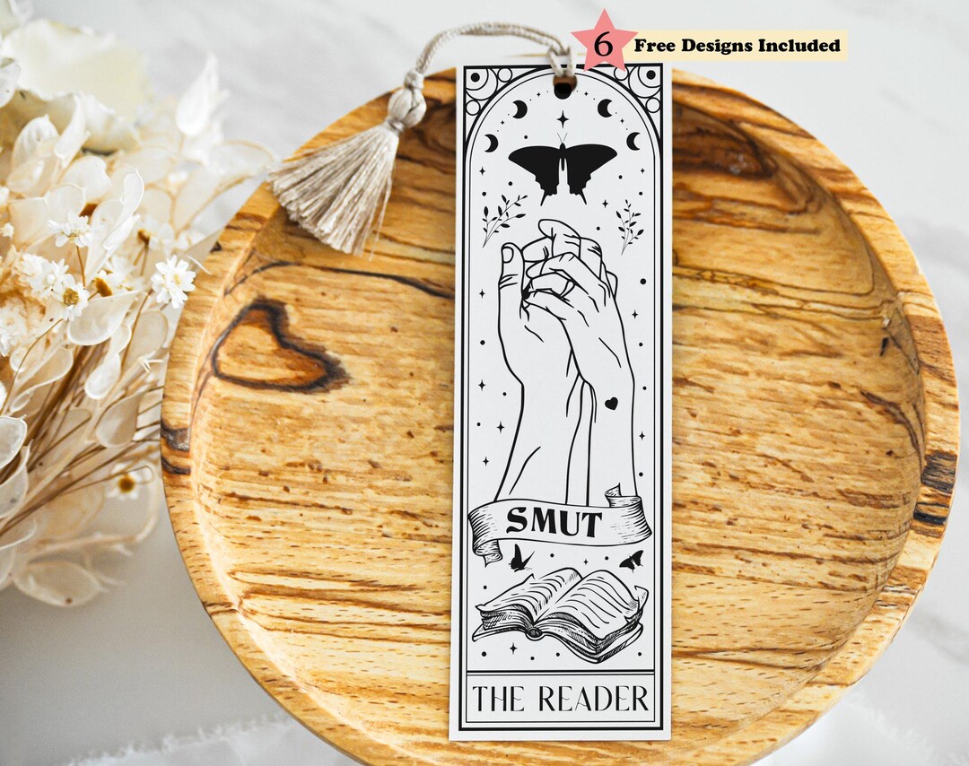 Minimalist Line Art Bookmark SVG, Black and White Printable Bookmark ...