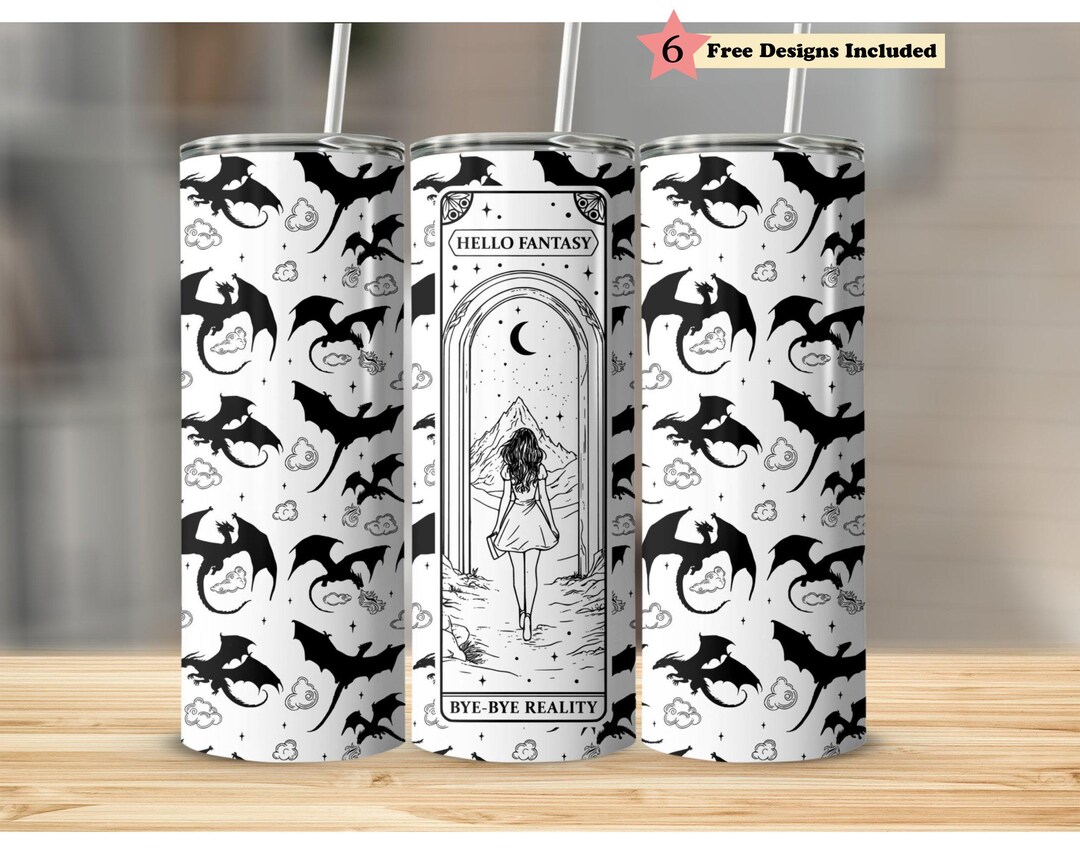 Book Dragon Smut Romantasy Reader 20oz Tumbler Full Wrap SVG PNG, Laser ...