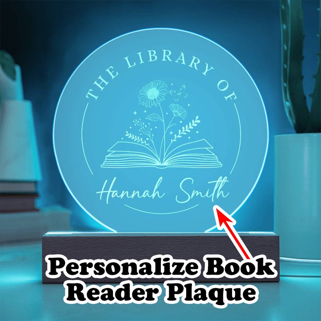 Personalized Name Book Nook Shelf Display Aster Reader Bookish - Etsy