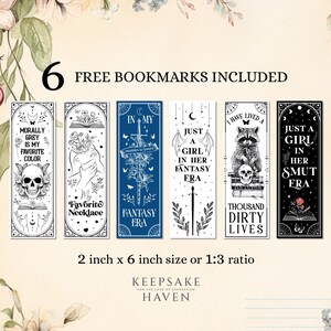 Bookish Printable Bookmarks, Spicy Trigger Warning Dark Romance Club ...