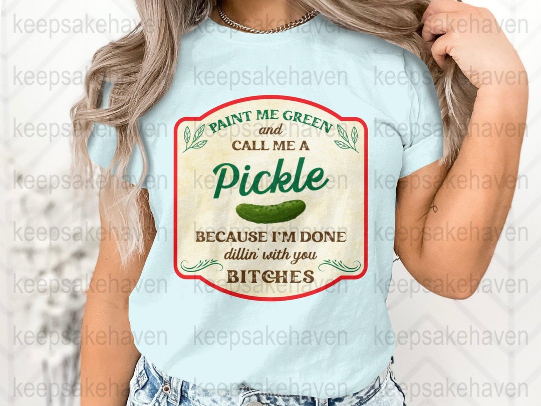 Rude Pickle Lover Canning Season Retro Label PNG, Pickled Gift Label ...