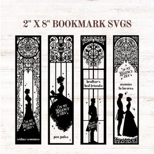 10 Bookmark Svgs Bundle, Regency Romance Book Lover, Printable ...