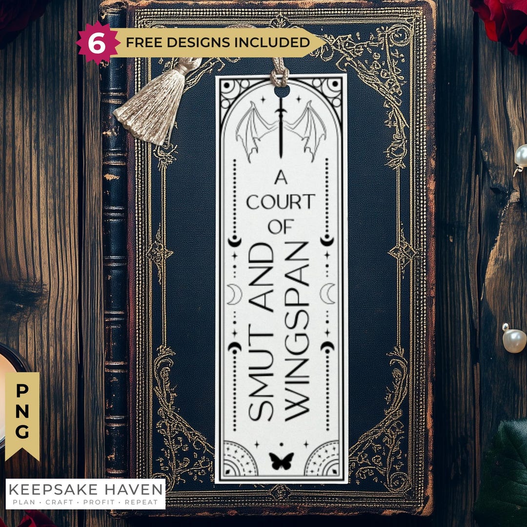 Smut Wingspan Fae Bookish Reader Tarot Bookmark SVG, Laser Cut File ...