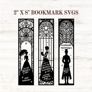 10 Bookmark Svgs Bundle, Regency Romance Book Lover, Printable ...