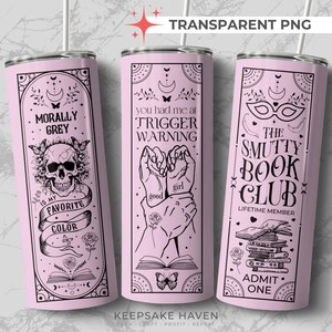 Smutty Bookish Dark Romance Reader SVG PNG, 20oz Skinny Tumbler Wrap ...