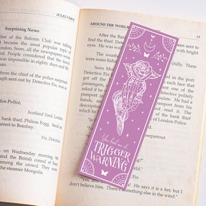 Bookish Printable Bookmarks, Spicy Trigger Warning Dark Romance Club ...