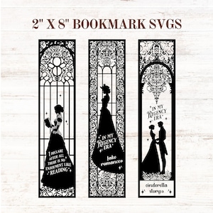 10 Bookmark Svgs Bundle, Regency Romance Book Lover, Printable ...