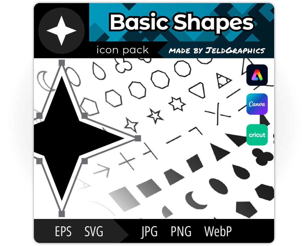 Basic Shapes SVG Files, Icons for Designers and Educators, Create ...