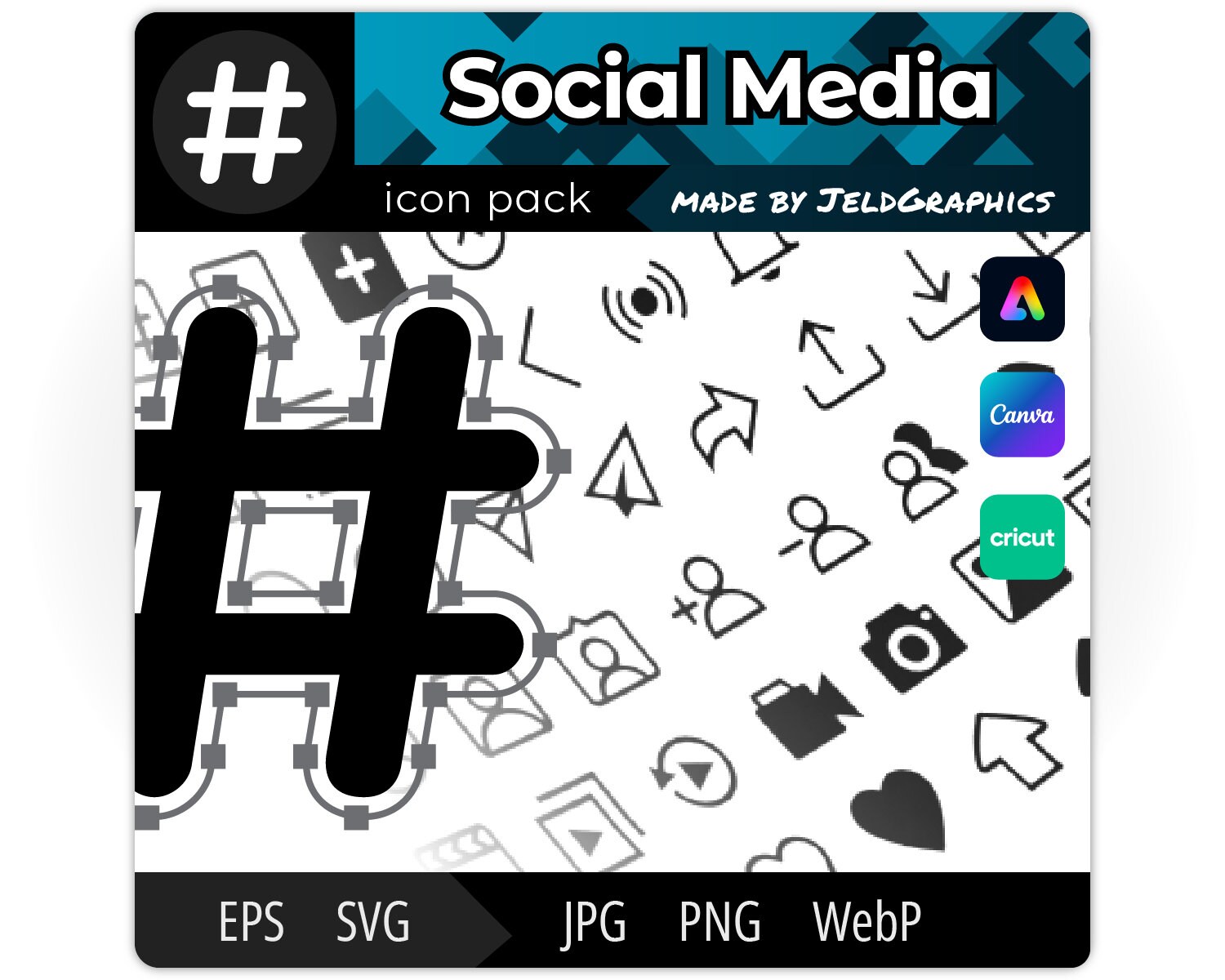 Social Media SVG Files, Icons for Designers and Creators, Create Custom ...